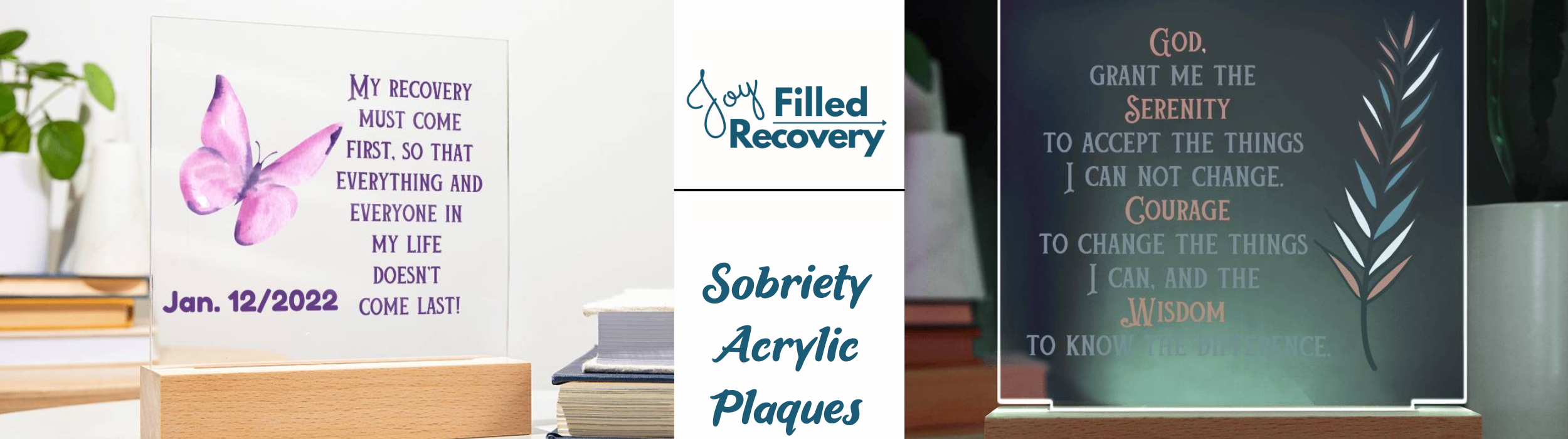 Sober Acrylic Plaques – Joy Filled Recovery
